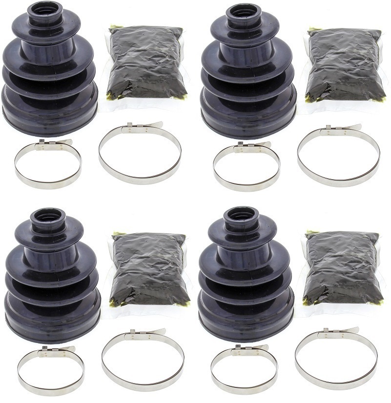 4 CV BOOTS FRONT INNER OUTER Yamaha YFM400 Kodiak 4WD Halfshaft 93-98