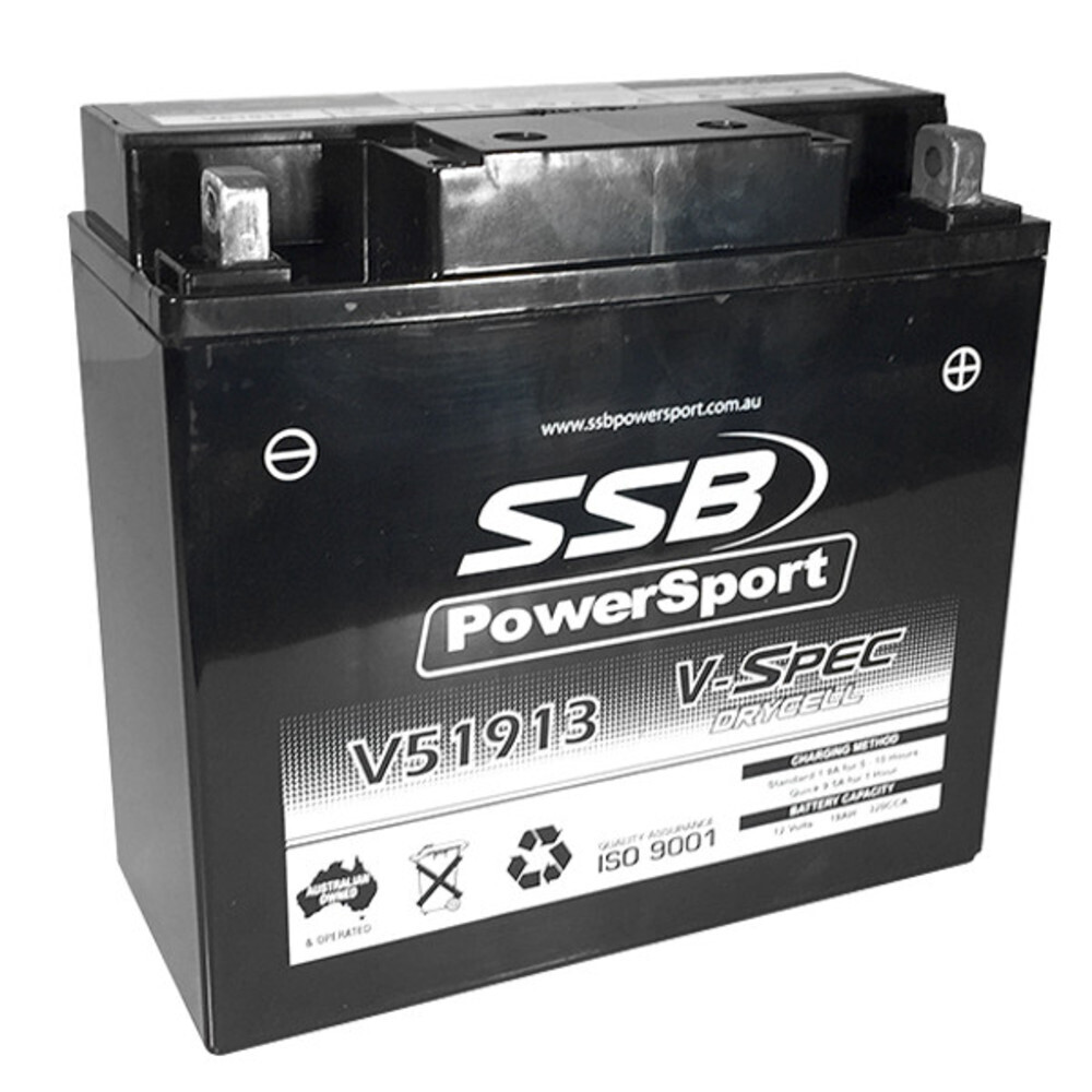 SSB 12V V-Spec Dry Cell AGM 320 CCA Battery 6.0 Kg for BMW R80 GS 1980 ...