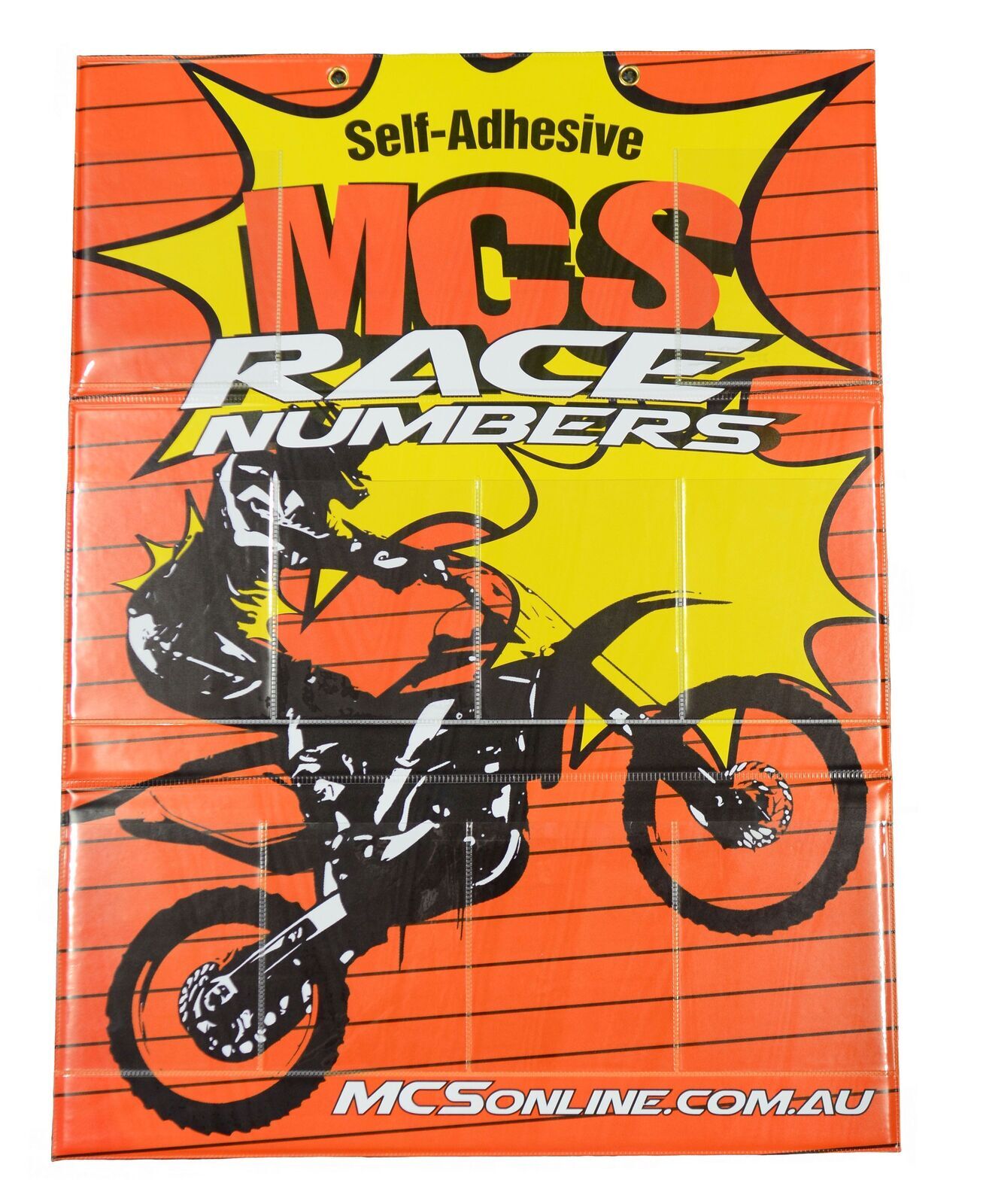 Race Number Board Orange - MCS