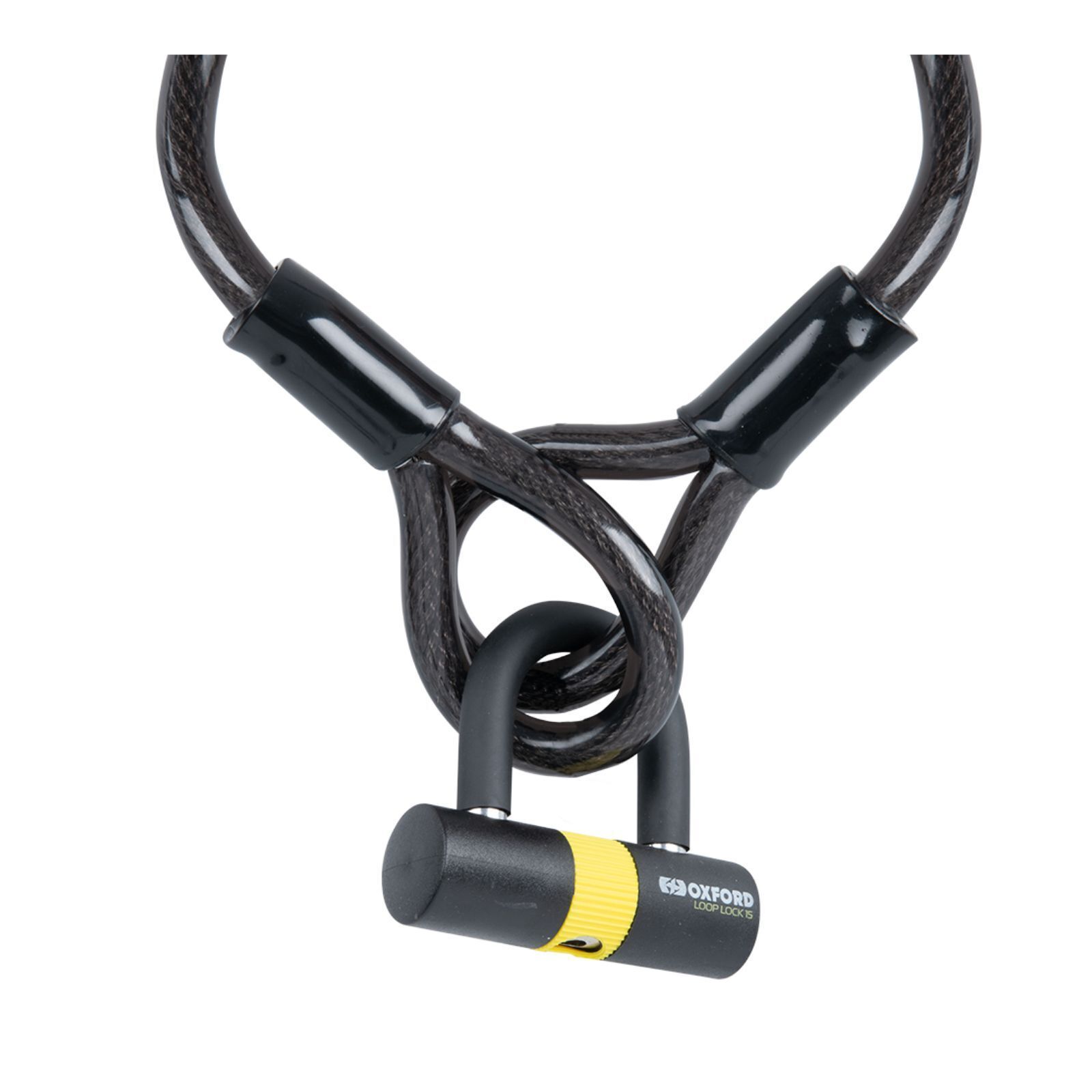 Oxford Loop Lock 15 & Padlock (2.0M x 15mm Cable) For Motorbike